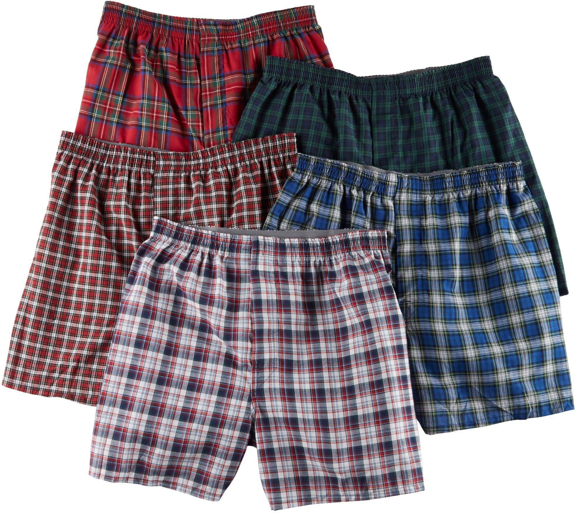 Hanes Mens Comfortsoft Tagless Tartan Boxers Size Large 36-38 Hanes Mens Comfortsoft Tagless Tartan Boxers Size Large 36-38